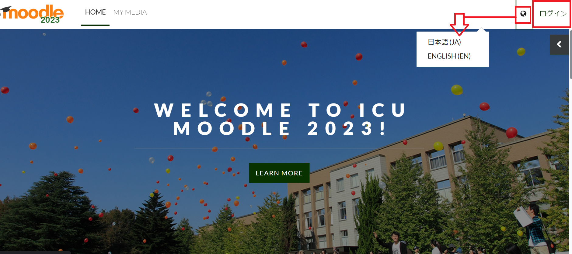 moodle 2023: To get started ICU Moodle はじめてMoodleをご利用の学生へ